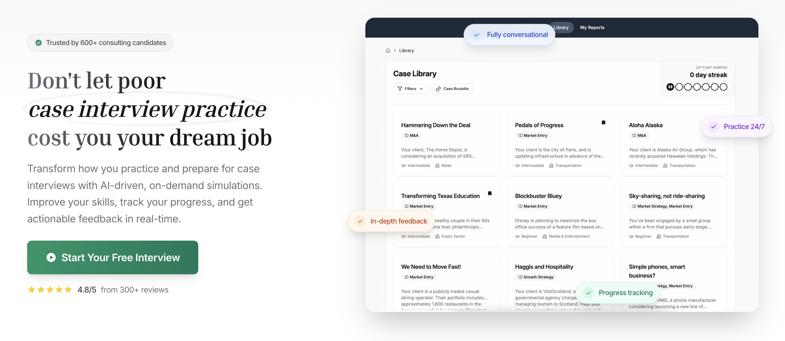 Case Interview Practice with AI-Powered Prep at CaseTutor